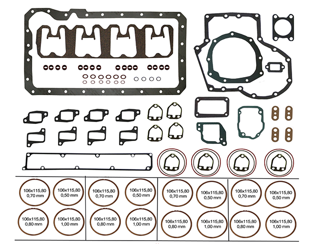 SAME 1000.4A / 1000.4AT FULL GASKET SET - hemex® GASKET